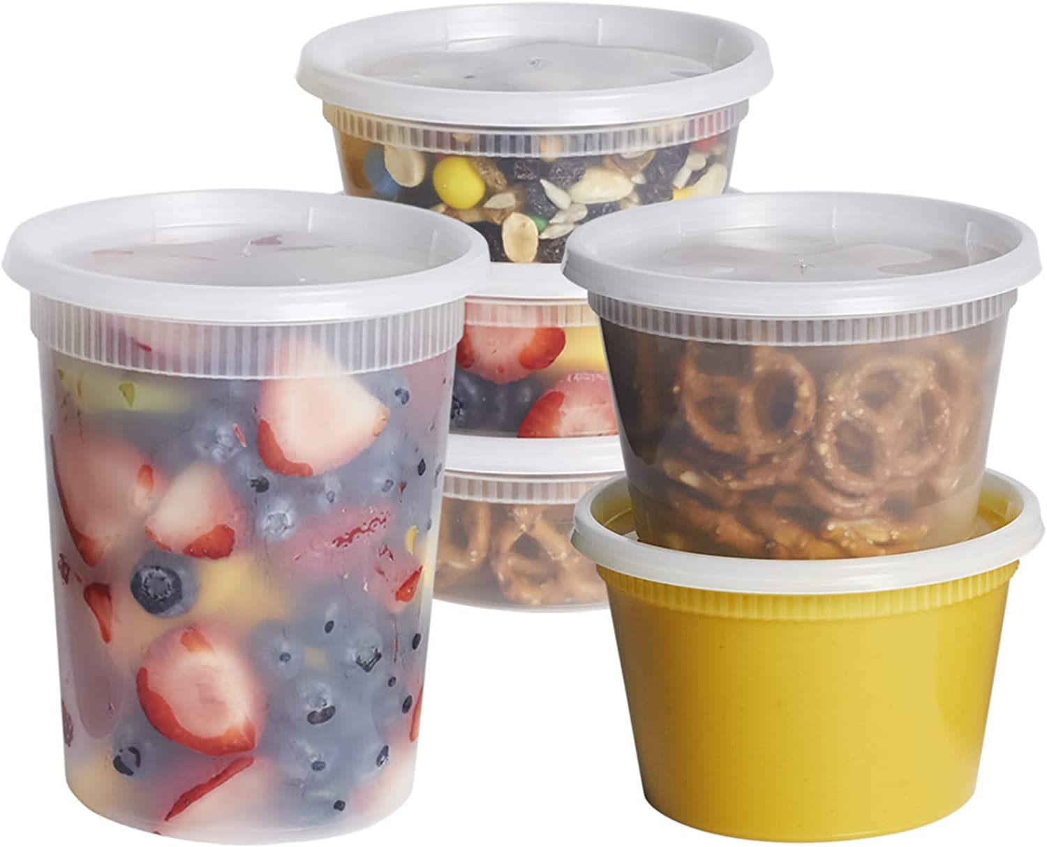 16 oz Plastic Deli Containers with Lids Slime Soup